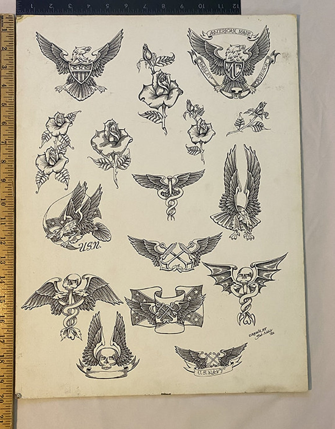 AUTHENTIC Vintage Tattoo Artwork - Etsy