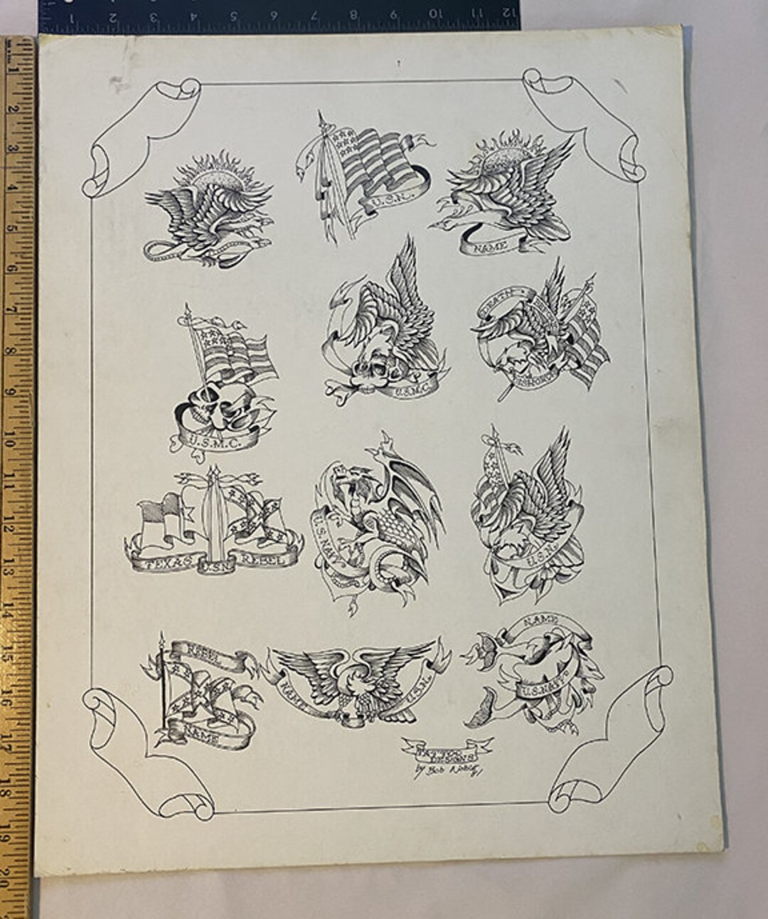 AUTHENTIC Vintage Tattoo Artwork - Etsy
