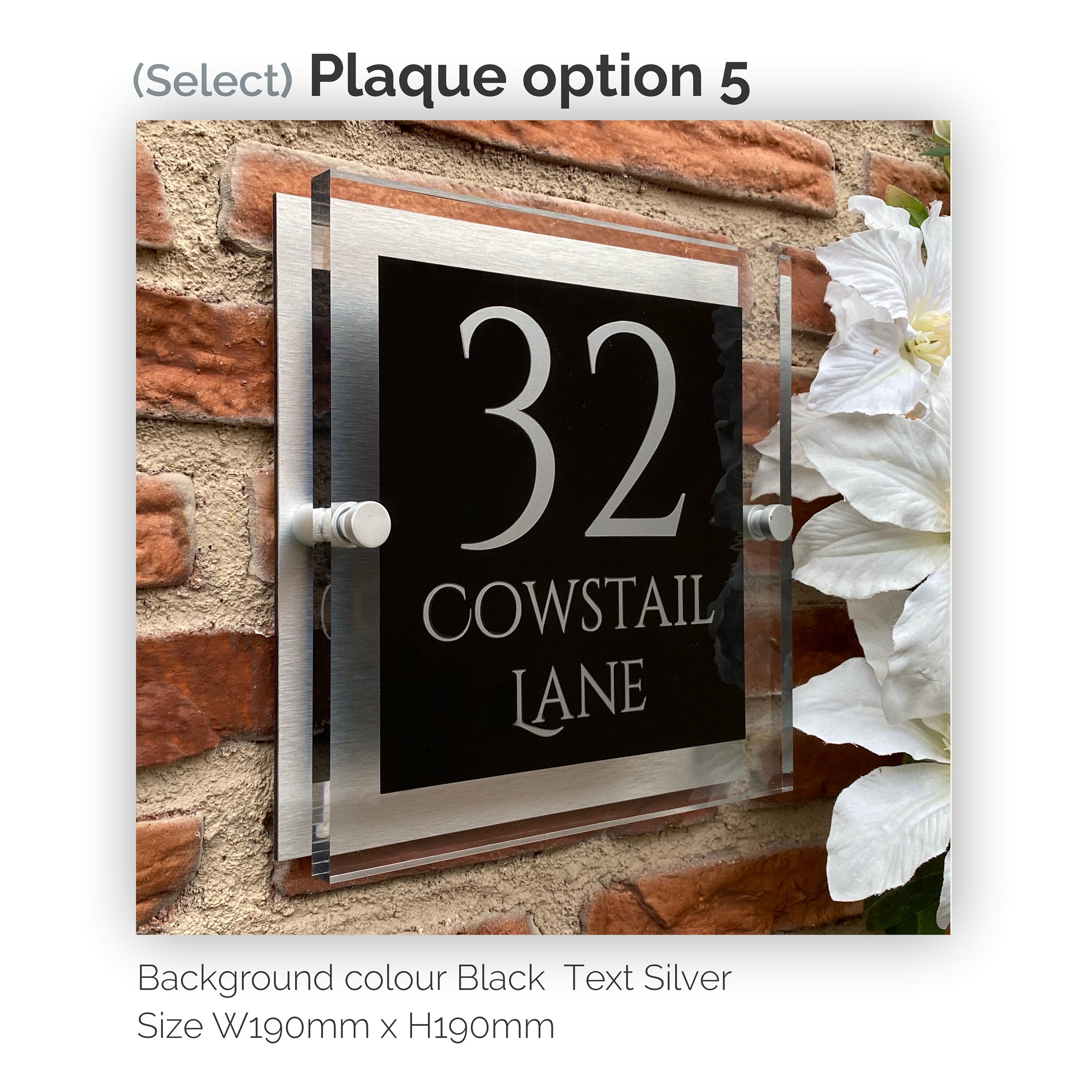 Custom Personalised Numbers Door Gate Sign Block Black House - Etsy ...