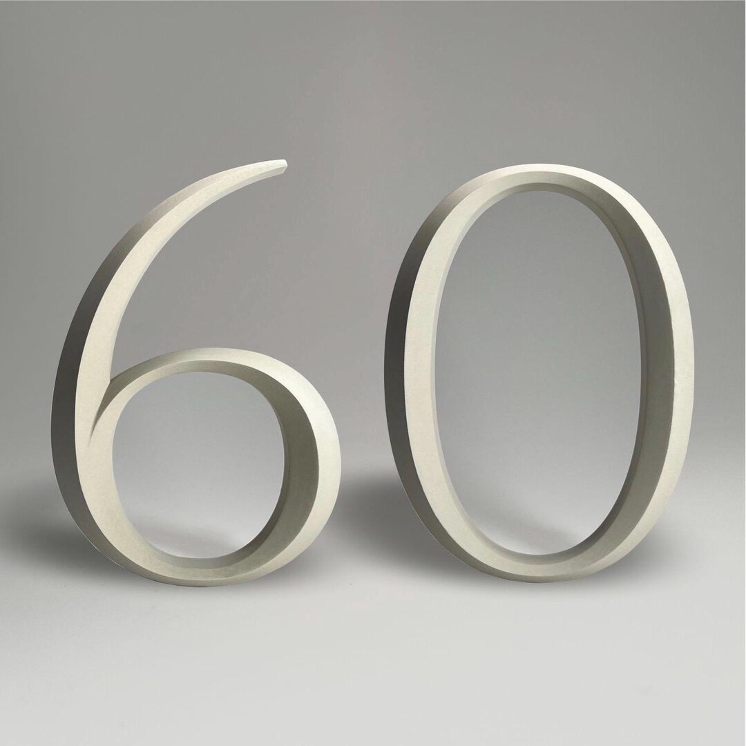 Large House Number Sign - 3D Floating Luxury Cast Stone - 200 Mm - Etsy