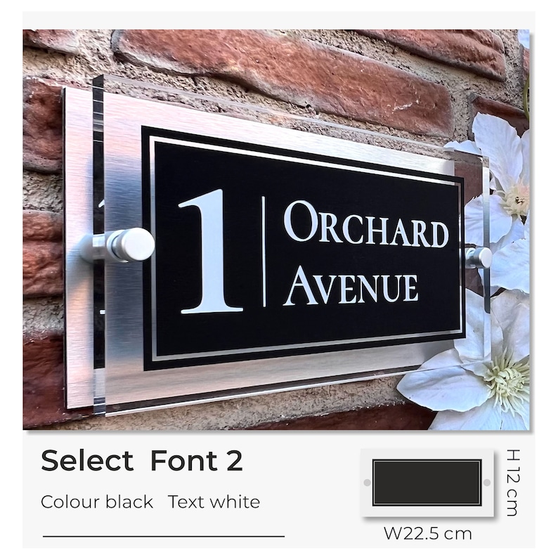 Contemporary Personalised Gift House Door Gate Address Sign - Etsy UK