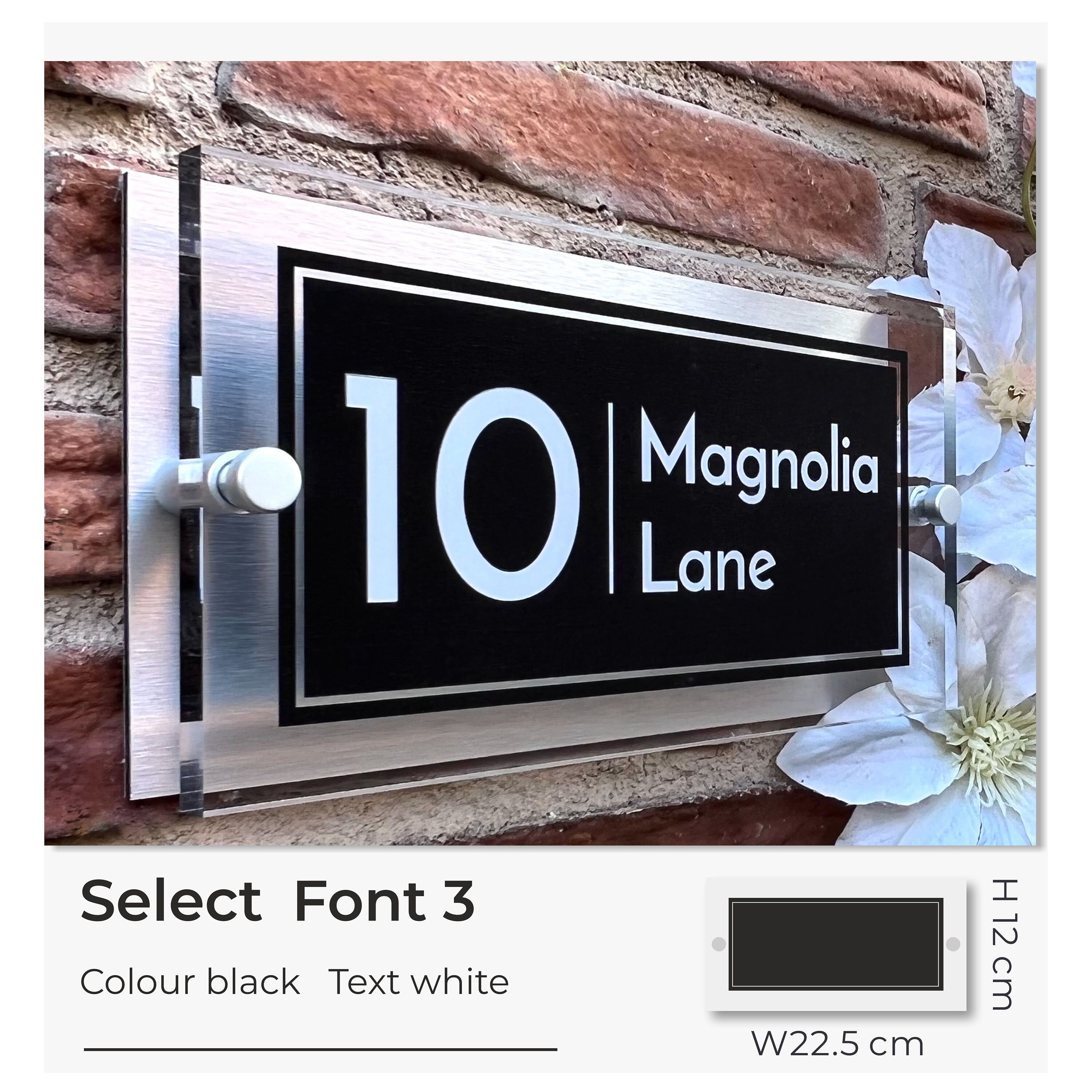 Contemporary Personalised Gift House Door Gate Address Sign - Etsy UK