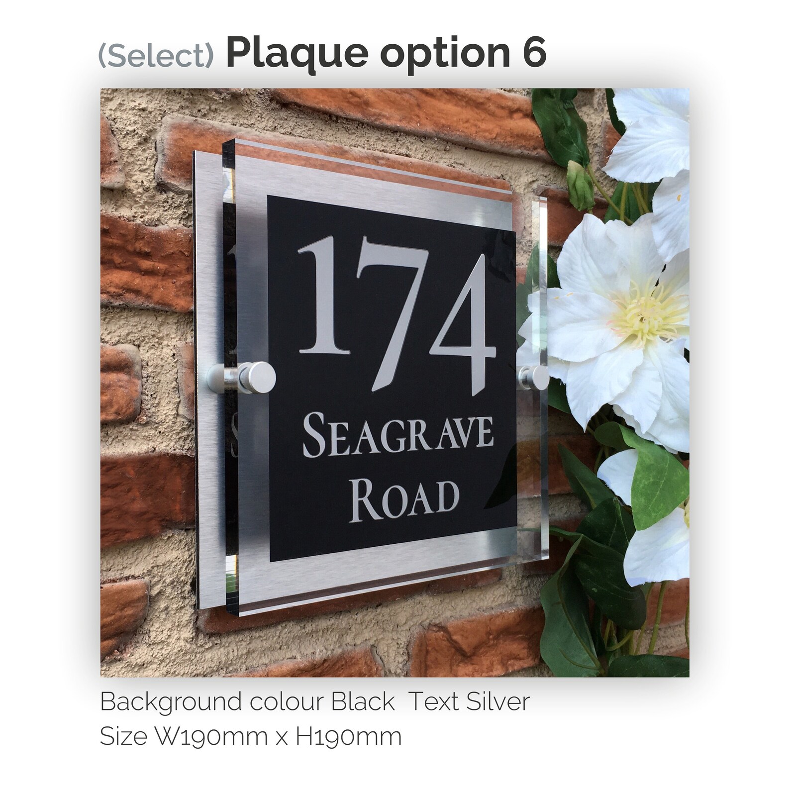 Custom Personalised Numbers Door Gate Sign Block Black House - Etsy ...