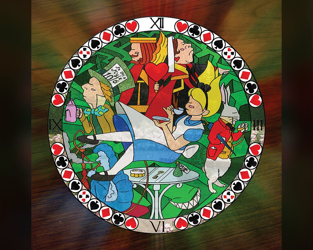 Alice Through Stained Glass Print - Etsy