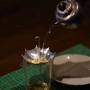Limited Edition | Cute Silver Umbrella-shaped Chinese Tea Funnel for ...