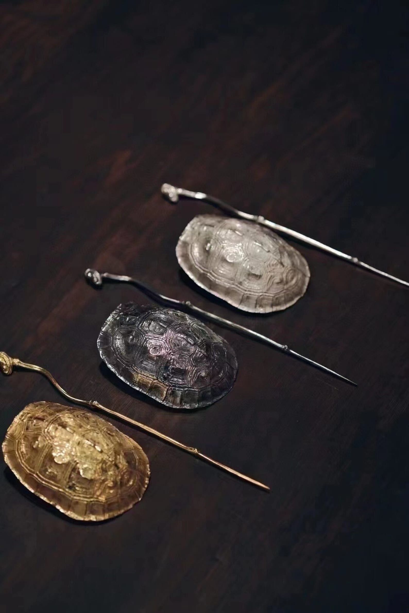 Silver Turtle-shell Like Tea Scoop With Long Tea Spoon for Serving ...