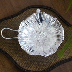 Silver Lotus Leaf-shaped Tea Funnel - Etsy