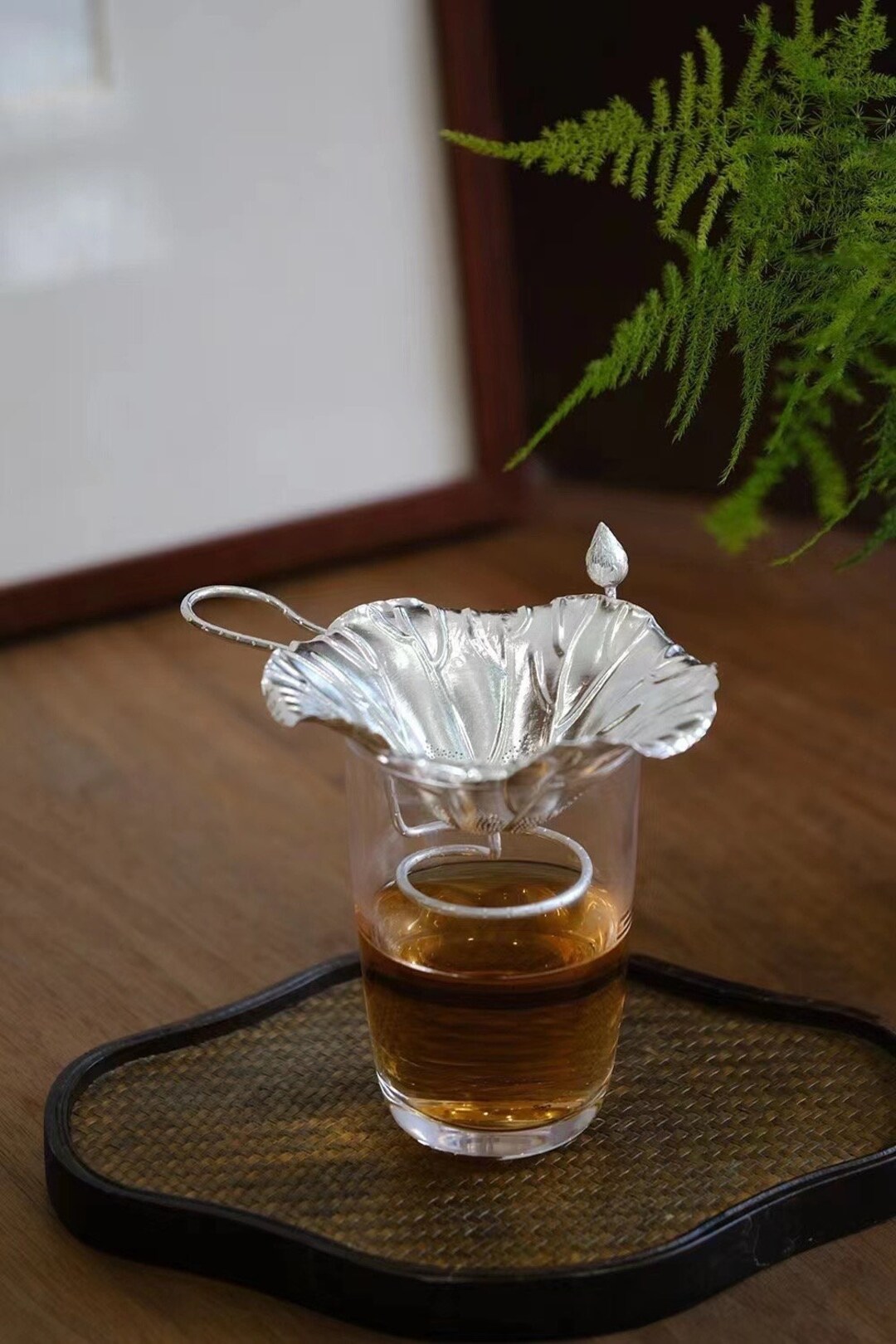 Silver Lotus Leaf-shaped Tea Funnel - Etsy