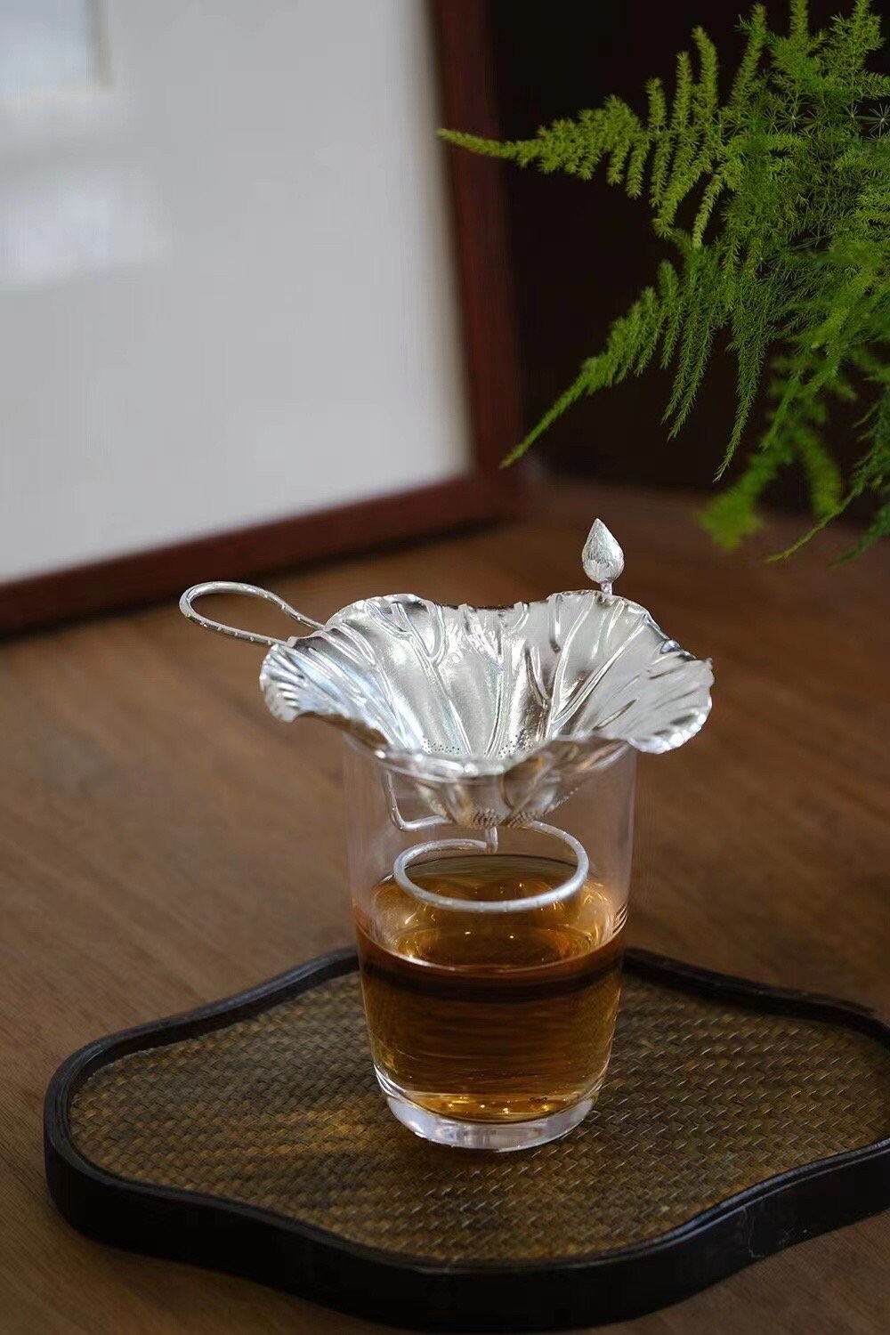 Silver Lotus Leaf-shaped Tea Funnel - Etsy