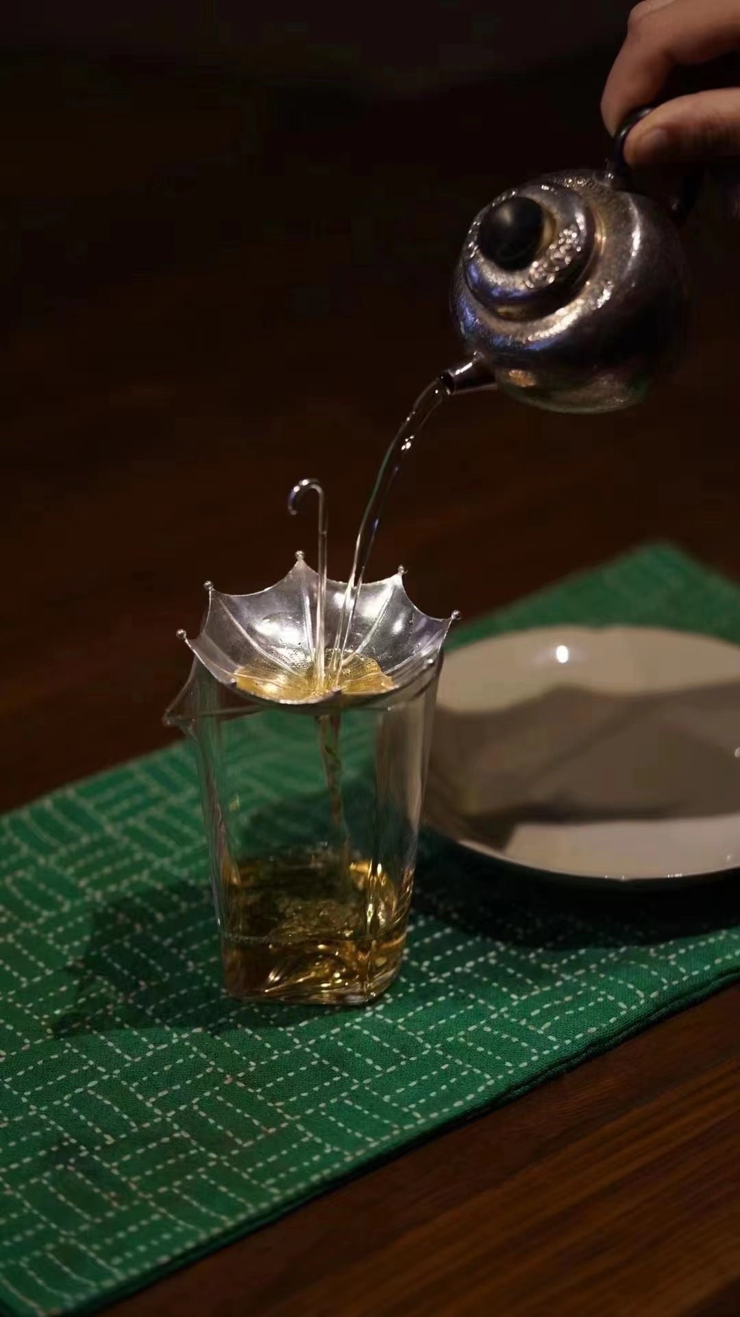 Limited Edition | Cute Silver Umbrella-shaped Chinese Tea Funnel for ...