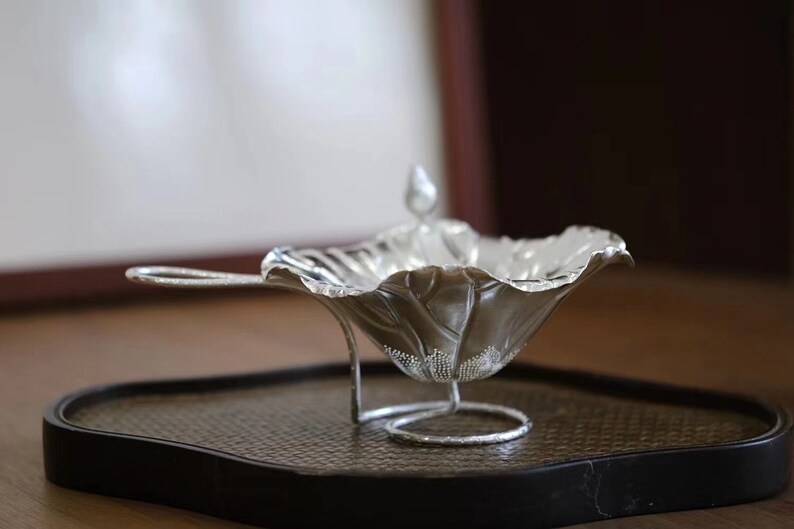 Silver Lotus Leaf-shaped Tea Funnel - Etsy