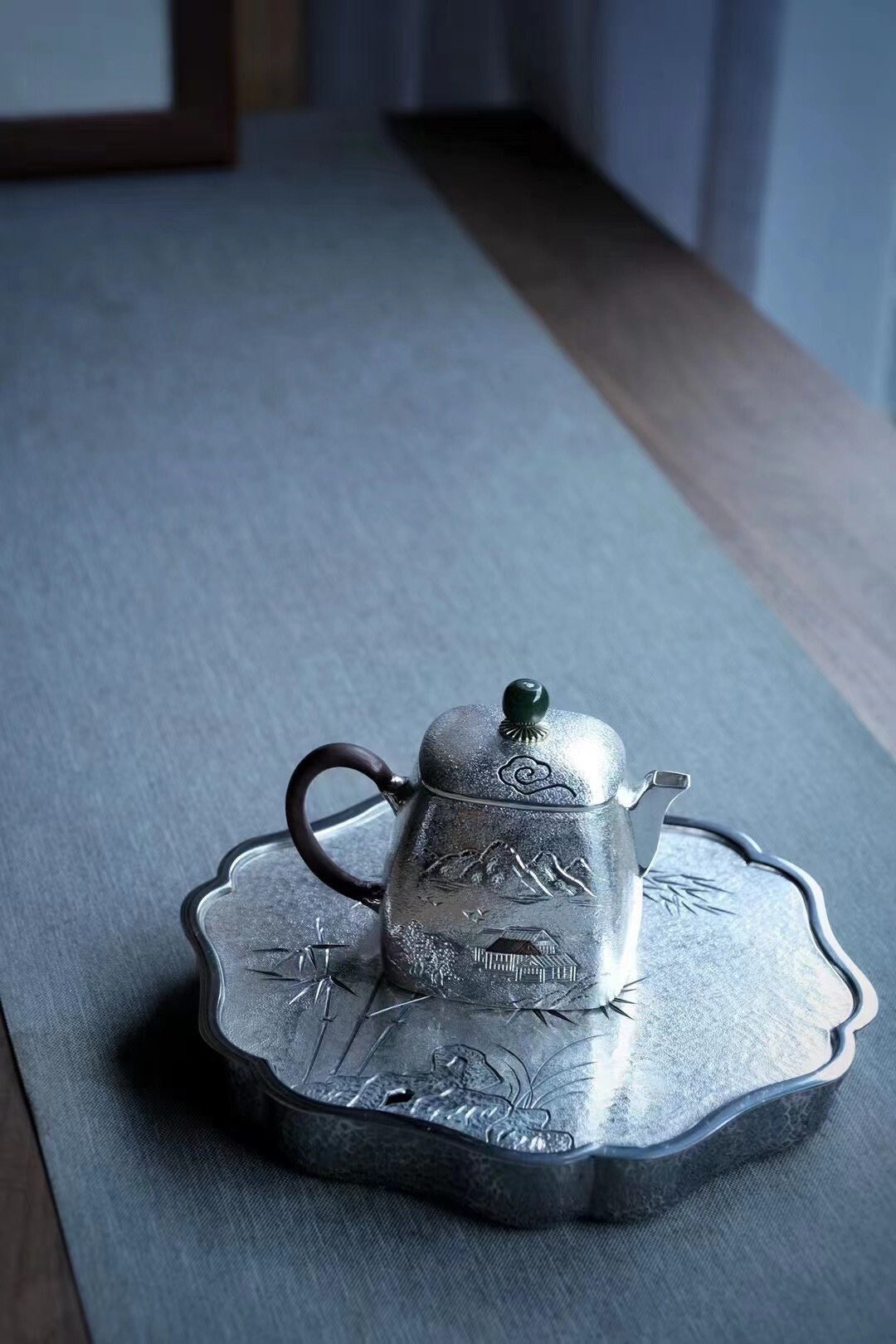 Silver Teapot Trivet With Bamboo Pattern (teapot is Excluded*) - Etsy