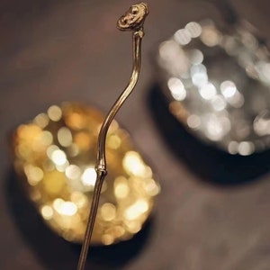 Silver Turtle-shell Like Tea Scoop With Long Tea Spoon for Serving ...