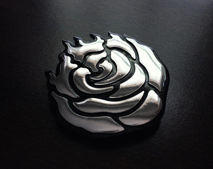 Ruby Rose Silver Brooch Pin or Belt Buckle - RWBY Cosplay Costume - Etsy