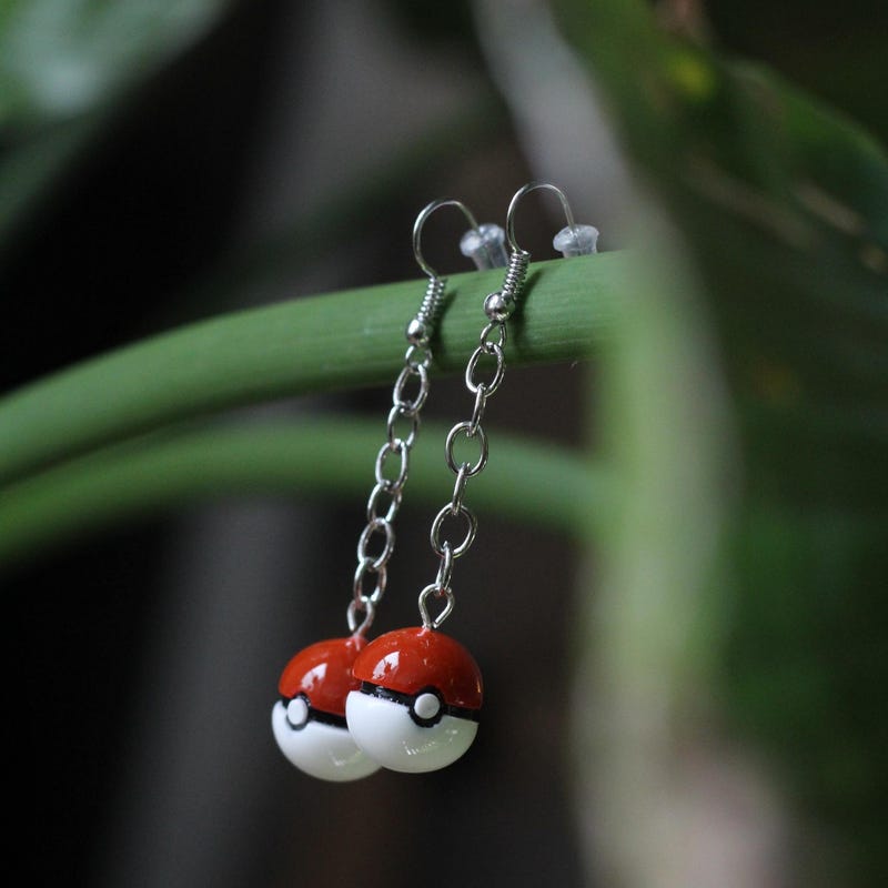 Pokeball Earrings - Etsy