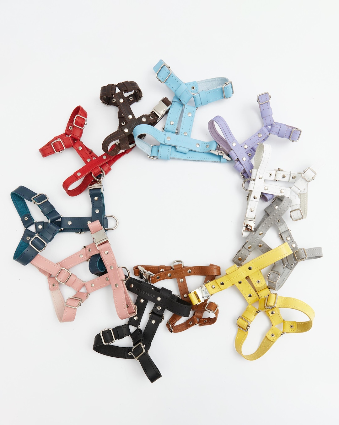 Personalized Dog Harness, Genuine Soft Vegetable Tanned Leather Dog ...