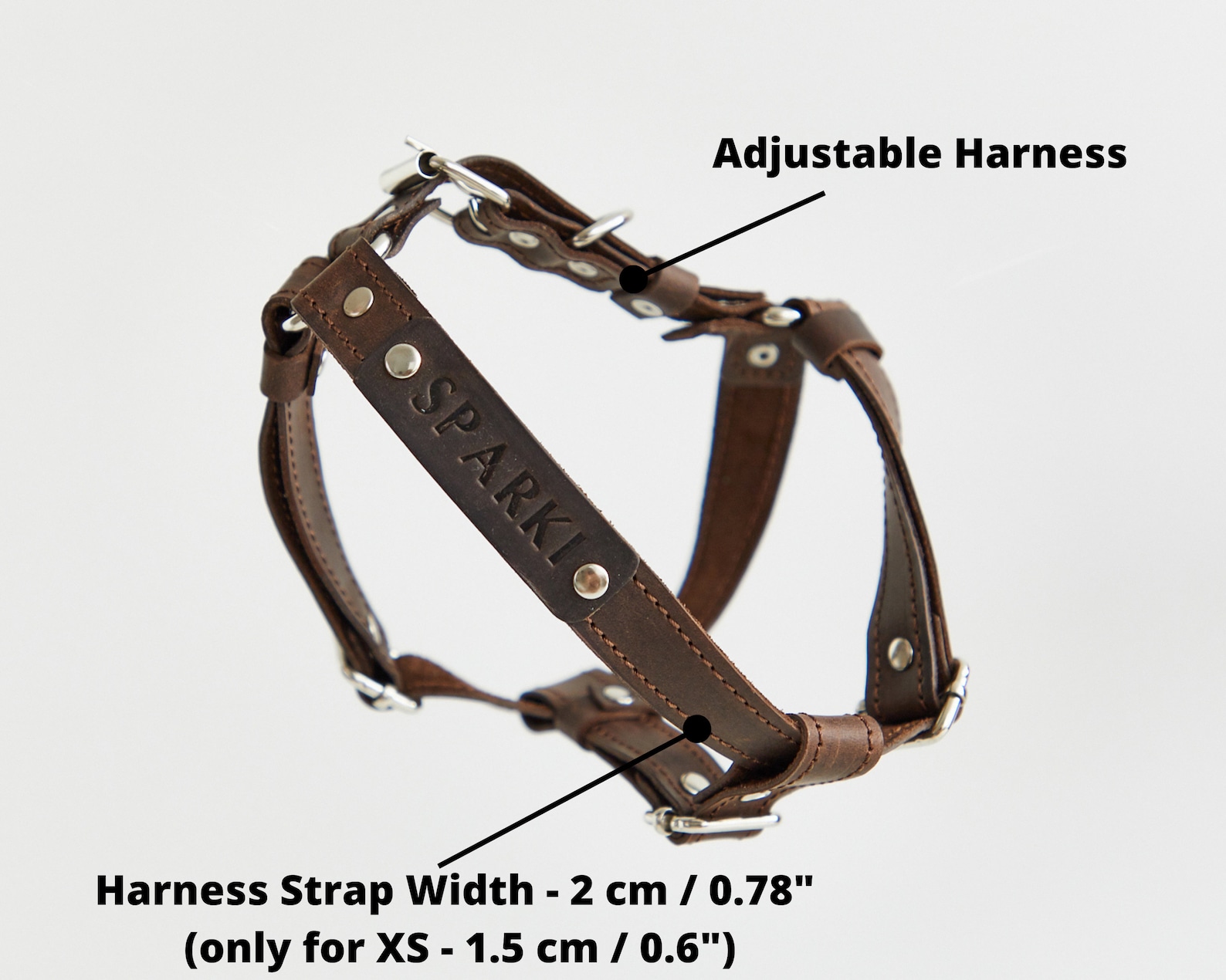 Leather Dog Harness Personalized Dog Harness and Leash Set Small Medium ...