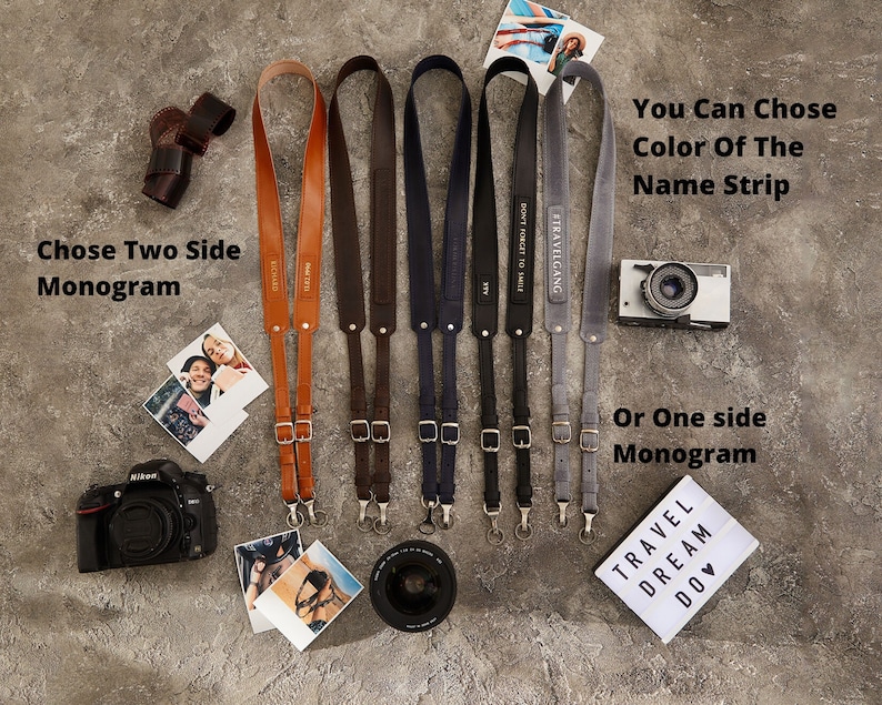 Leather Camera Strap Personalized Camera Strap Leather Camera - Etsy