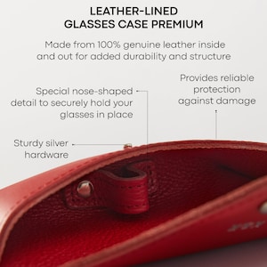 Custom Leather Glasses Box With Secure Snap Closure, Monogrammed ...