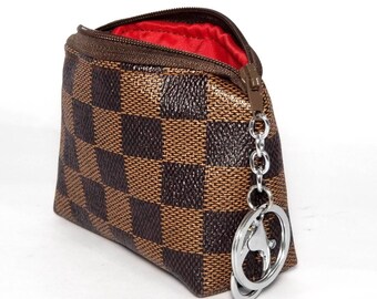 Checkered Coin Purse | Etsy