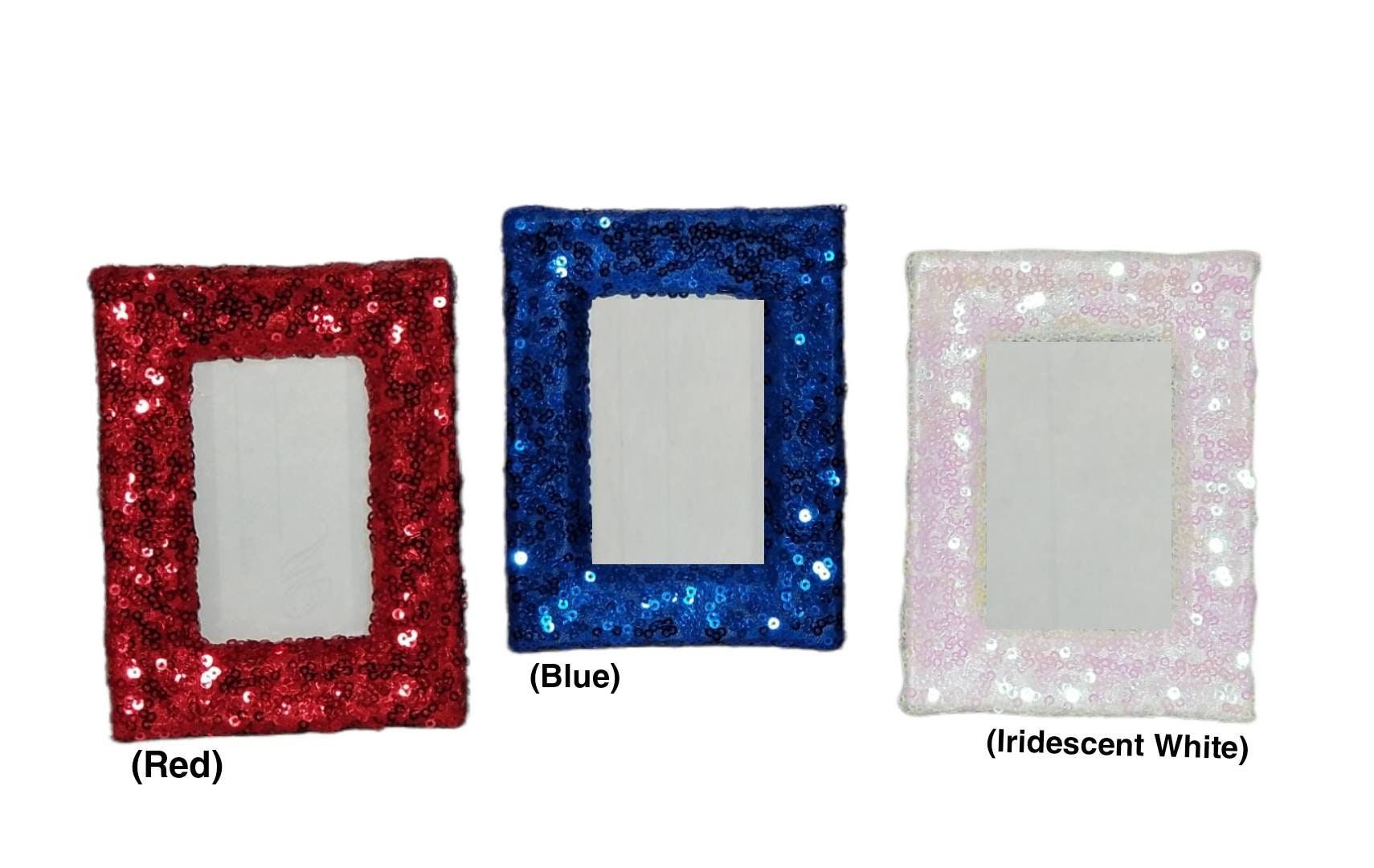 2.5x3.5 Mini Picture Photo Frame Sequin Glitter Bling Desk Room Decor ...
