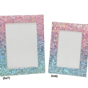 Holographic 4x6 5x7 Picture Photo Frame Bling Desk Room Sparkle Gift ...