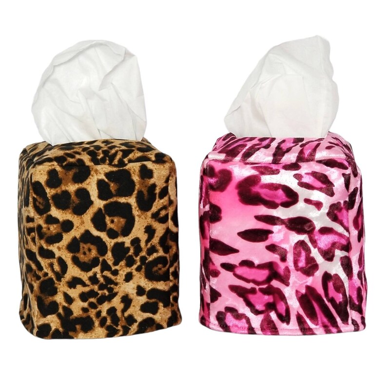 Tissue Box Cover Cheetah Leopard Fabric Sleeve Home Room | Etsy