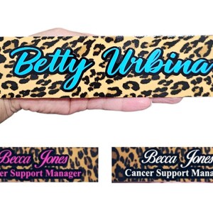 Cheetah Wall Name Plate 8x2 Custom Gloss Sealed Work Office Makeup Room ...