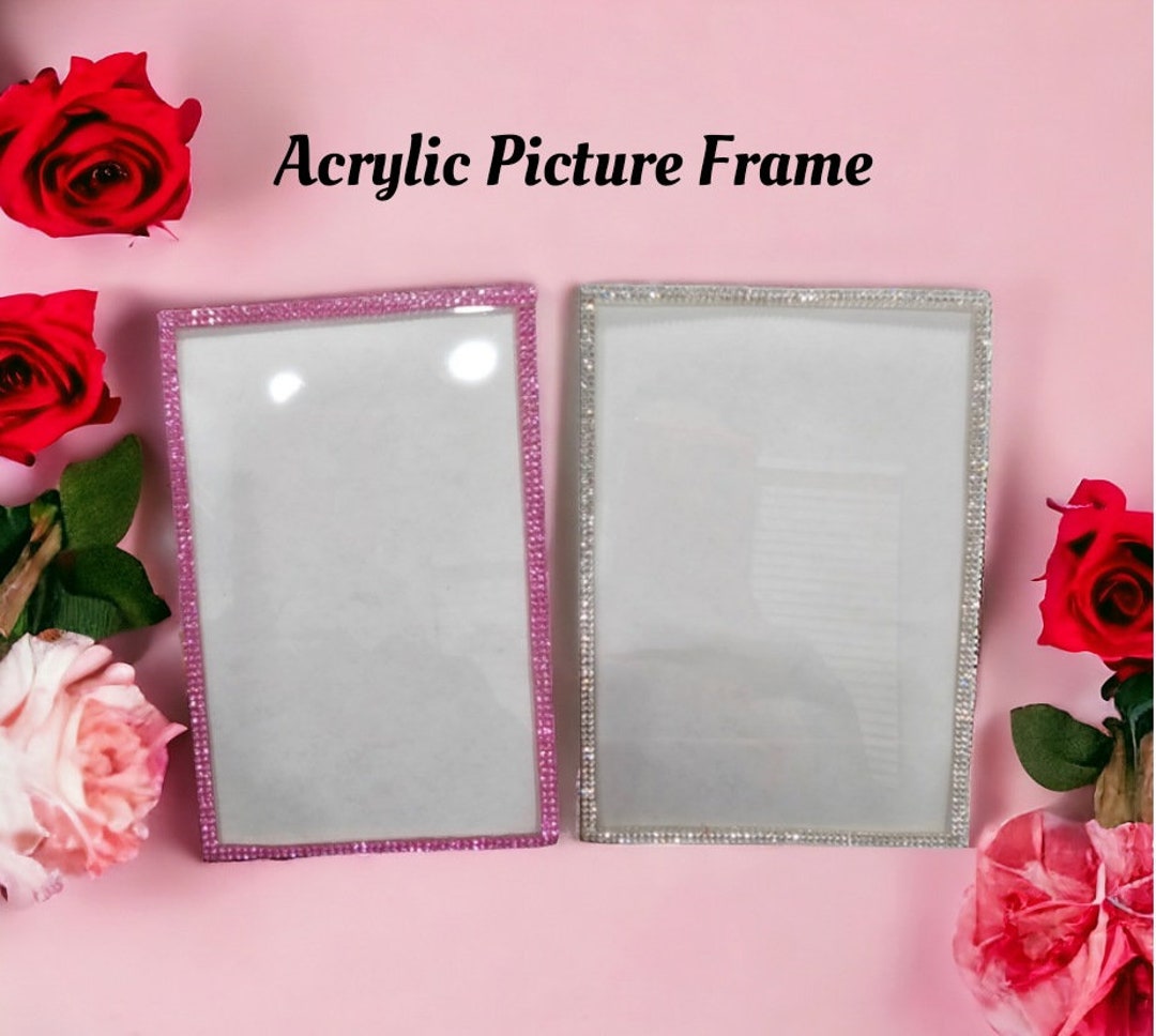 Bling Diamond Picture Frame 4x6 5x7 8x10 Sparkle Rhinestones Acrylic ...