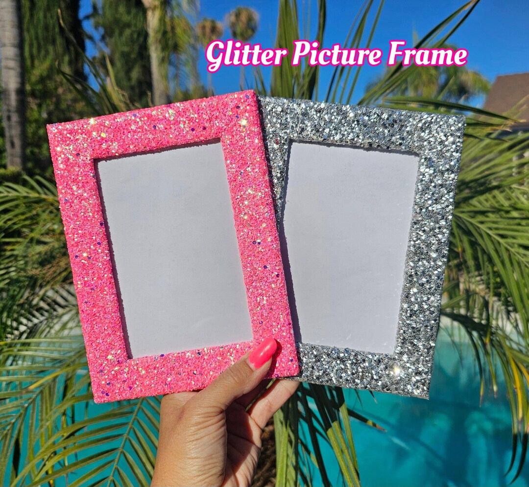 4x6 or 5x7 Glitter Picture Frame Wrapped...acrylic Glass..photo Sparkle ...