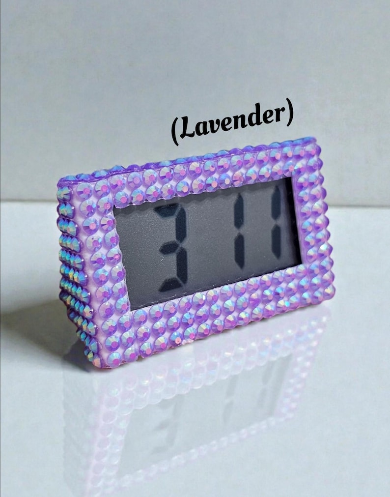 Mini Bling Digital Clock Standing Work Desk Decor Car Watch Work Office ...