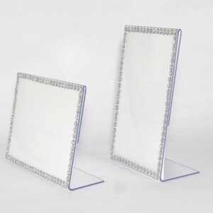 Bling Picture Frame 4x6 5x7 8x10 Sparkle Rhinestones Acrylic Standing ...