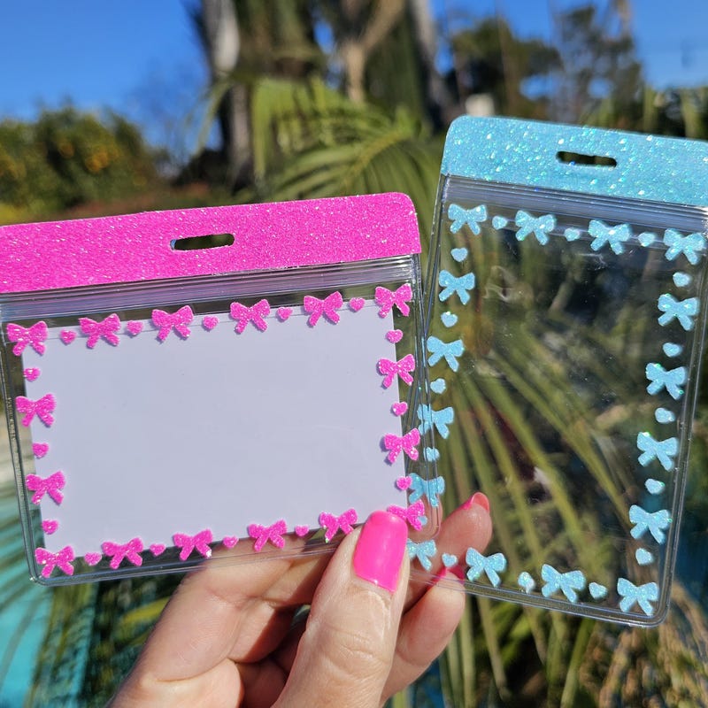Pink Bow Card Wallet - Etsy