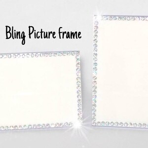 Bling picture frame 4x6 5x7 8x10 sparkle rhinestones acrylic | Etsy