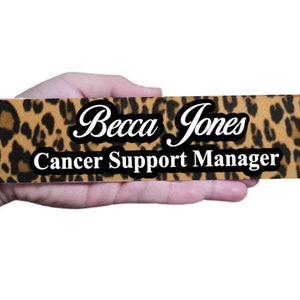 Cheetah Wall Name Plate 8x2 Custom Gloss Sealed Work Office Makeup Room ...