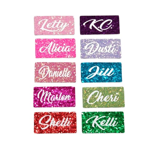 Wall Glitter Name Plate 8x2 Gloss Sealed Sparkle Bling Work - Etsy