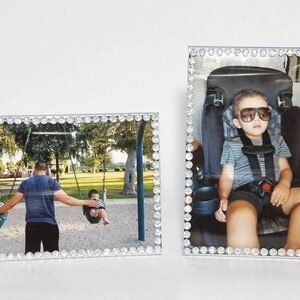 Bling Picture Frame 4x6 5x7 8x10 Sparkle Rhinestones Acrylic Standing ...
