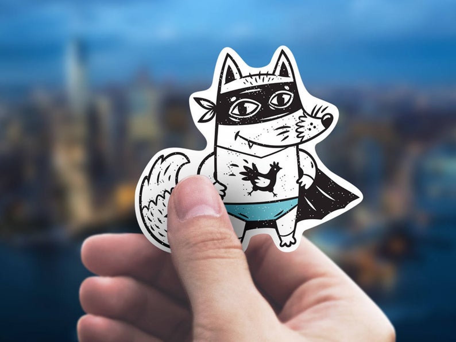 Reflective Superhero Sticker Pack of 7 Vinyl Decals. Animal - Etsy