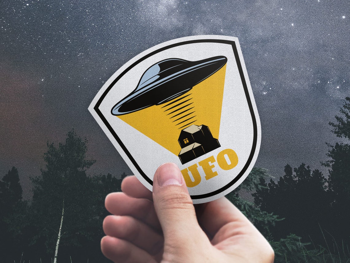 Space UFO reflective sticker pack of 4 vinyl decals 2.3 | Etsy