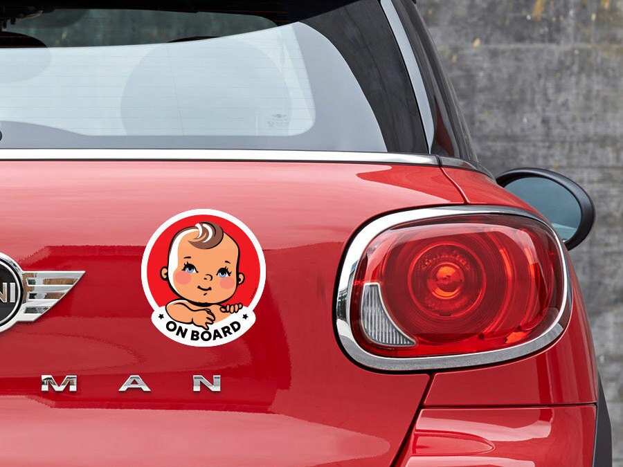 Baby on board vinyl car window sticker for woman. Newborn | Etsy