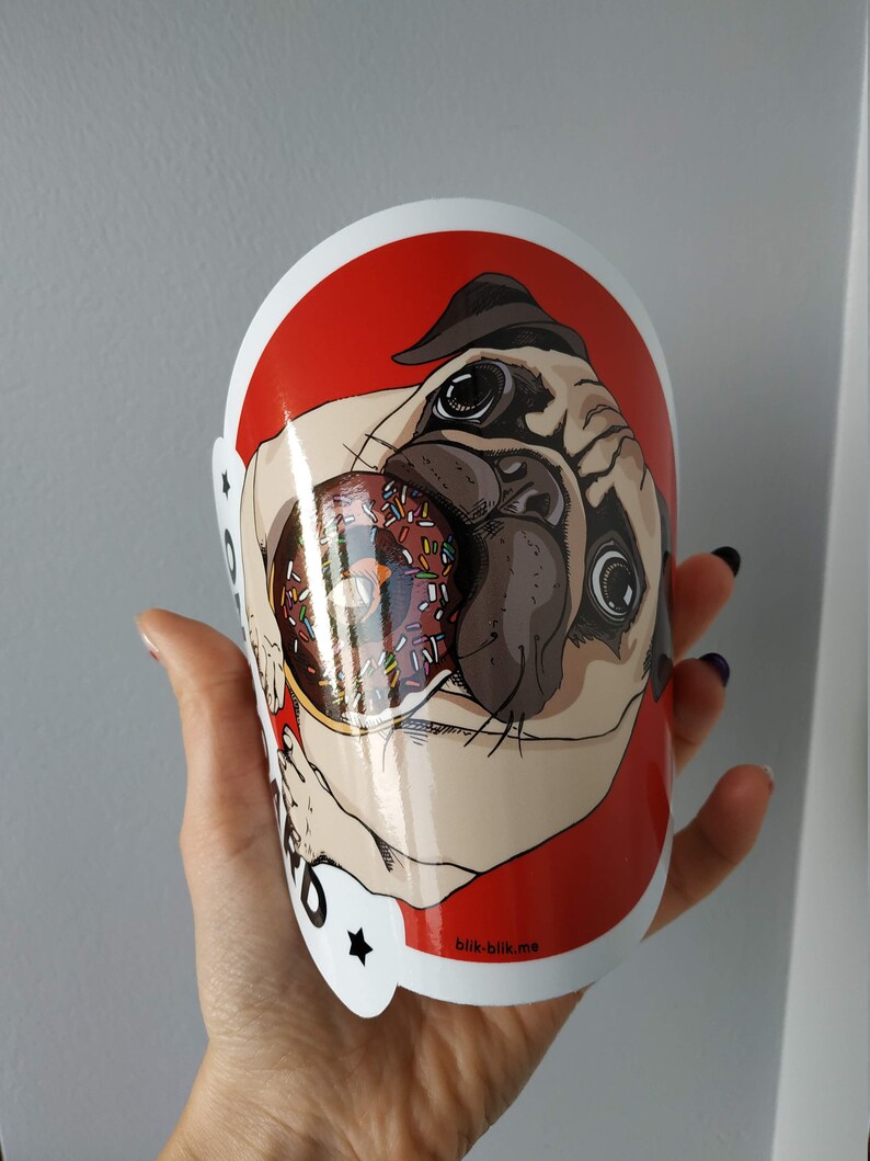 Pug on Board Car Window Sticker Pack for Women. Pug Car | Etsy