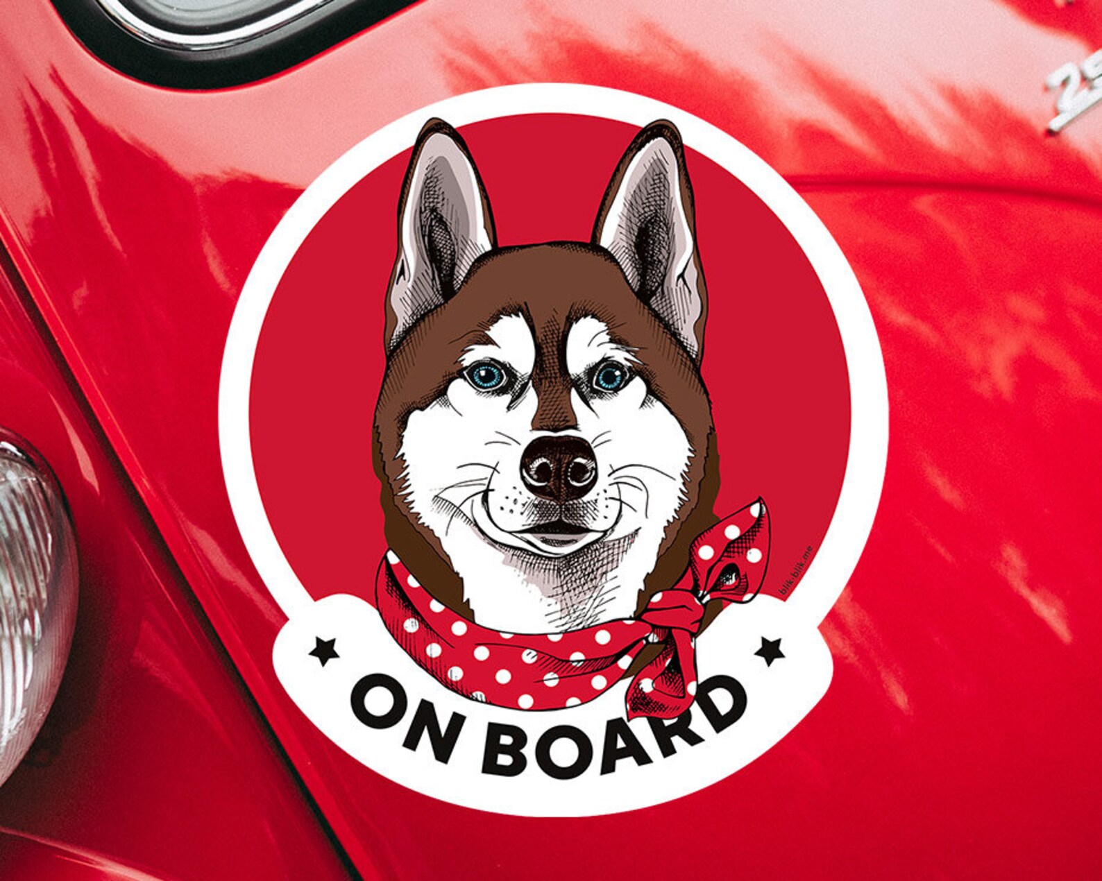 Siberian Husky on Board Car Window Sticker for Women. Husky - Etsy