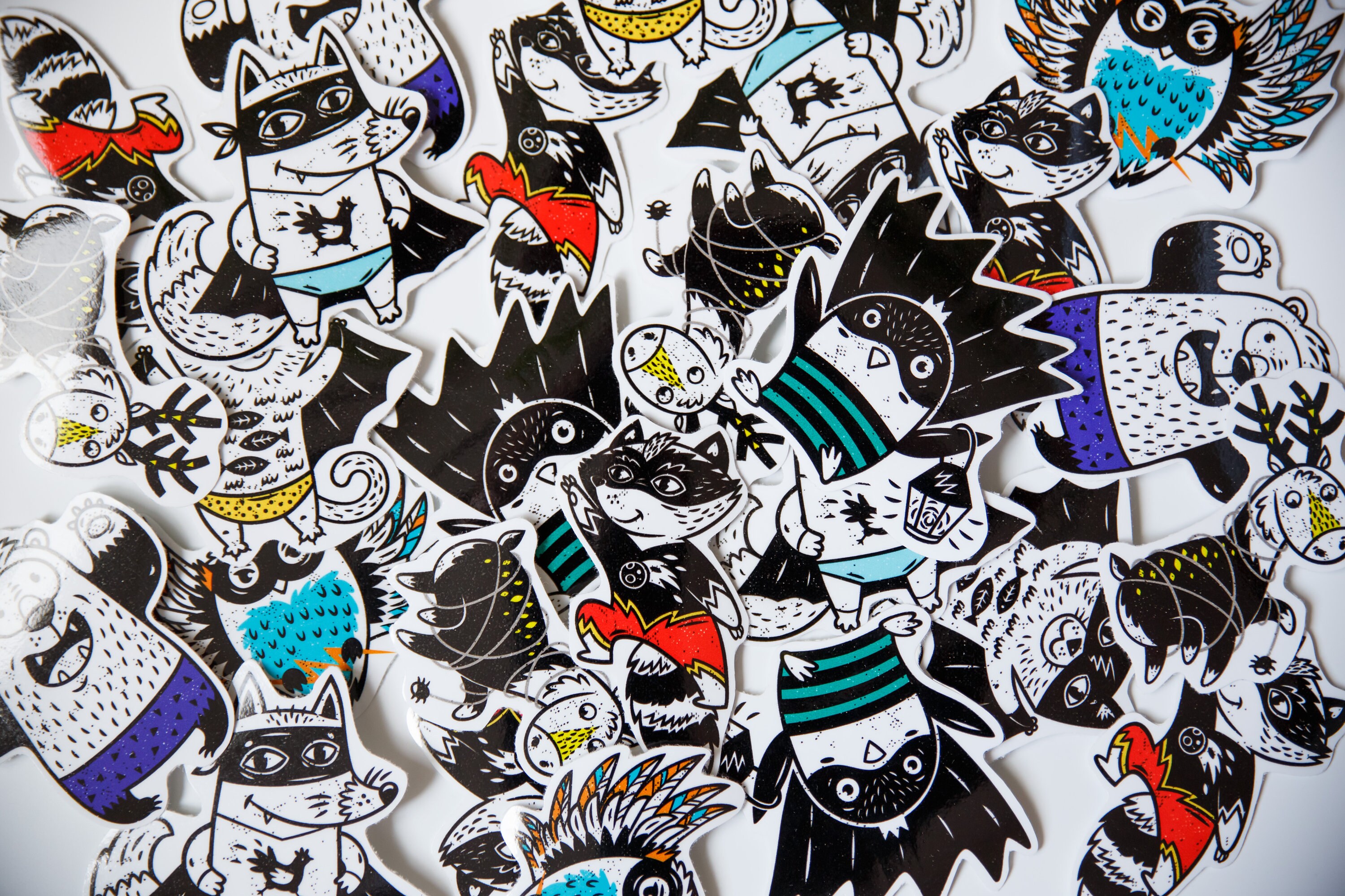 Super Hero Random Laptop Vinyl Sticker Bomb Pack of 10-100 Pcs | Etsy