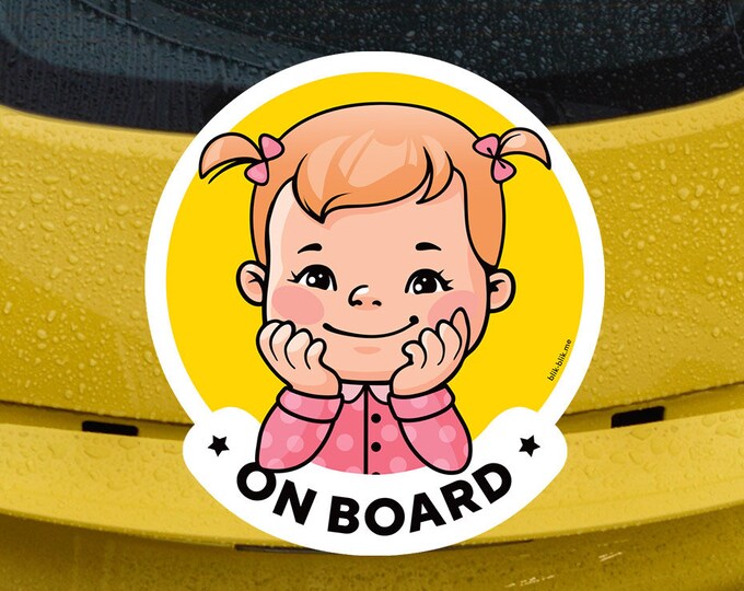 Baby on Board Toddler Girl Vinyl Car Window Sticker for Woman. Newborn ...