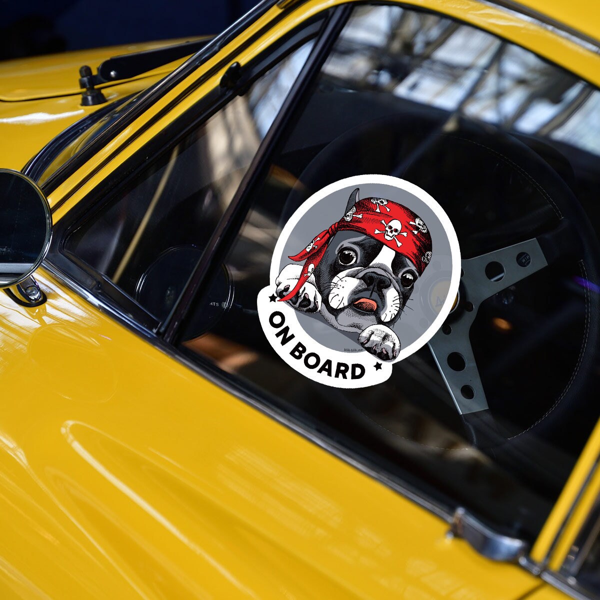 French Bulldog on Board Car Window Sticker for Women. Boston | Etsy