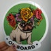 Pug on Board Car Window Sticker Pack for Women. Pug Car - Etsy