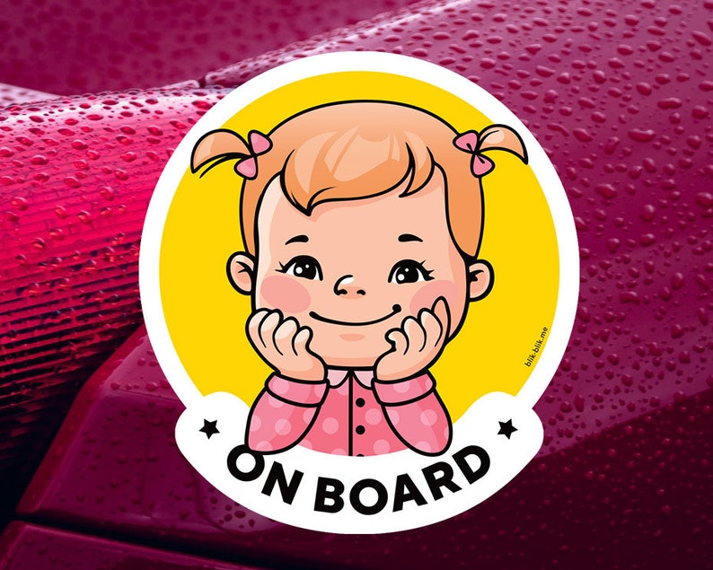 Baby on Board Toddler Girl Vinyl Car Window Sticker for Woman. | Etsy