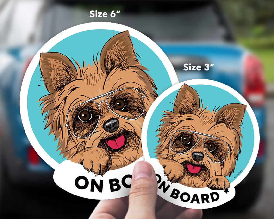 Yorkshire terrier board car sticker for women. Yorkie decal is | Etsy