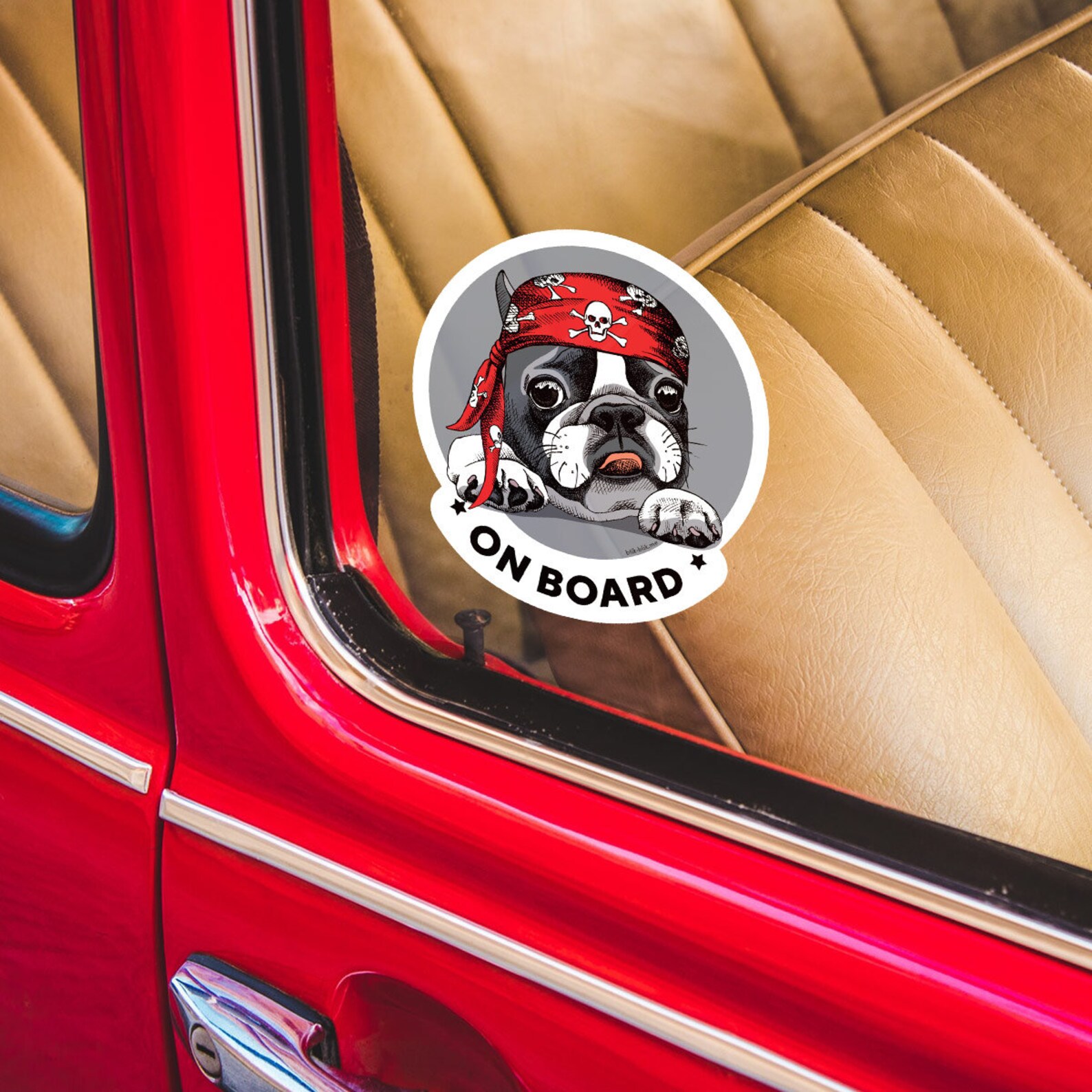 French Bulldog on Board Car Window Sticker for Women. Boston | Etsy