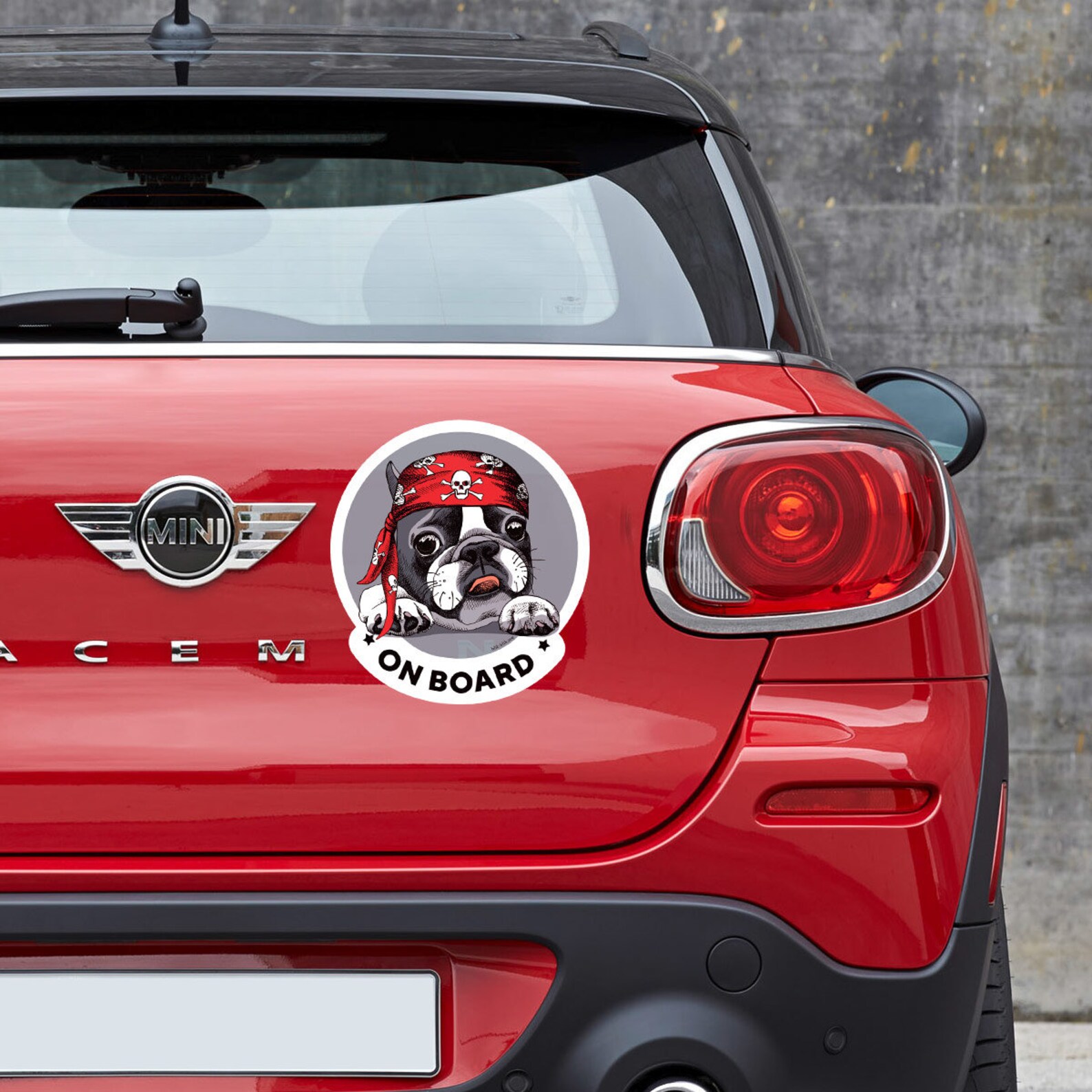 French Bulldog on Board Car Window Sticker for Women. Boston | Etsy